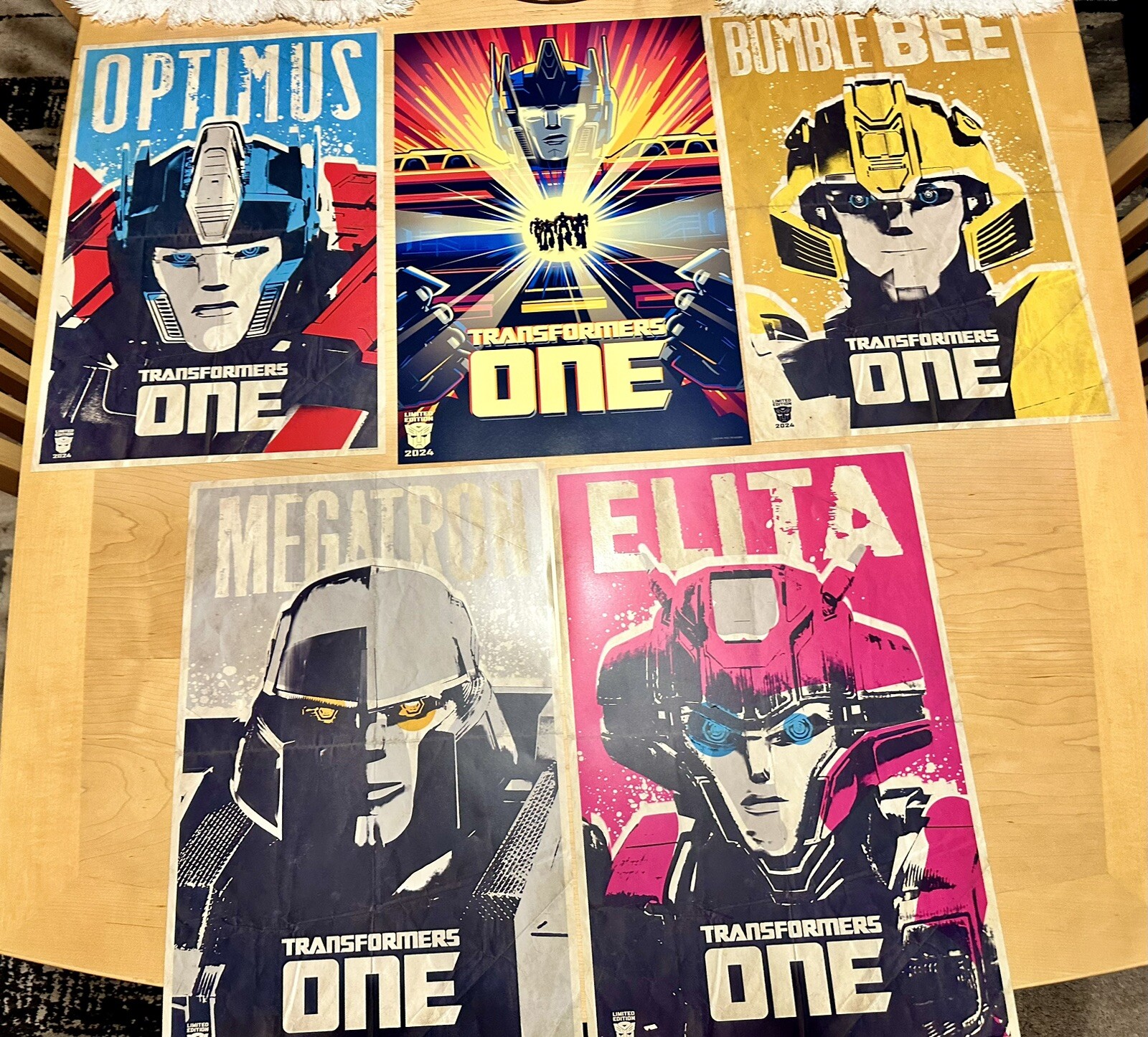 Transformers One AMC Fan Event Exclusive 5 Poster SET 2024