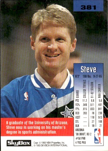1992-93 SkyBox #381 Steve Kerr Orlando Magic Basketball | eBay