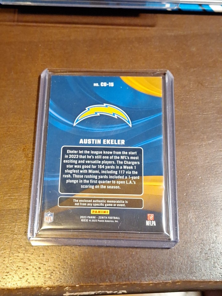 2023 Zenith Austin Ekeler Color Guard Patch Los Angeles Chargers #CG-15 ...
