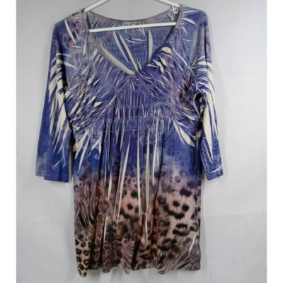 Unity World Wear Women's Multi-Color Floral & Leopard Print Design Size ...