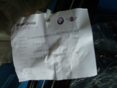 Genuine OEM Front Right Window Regulator for BMW 51337281886 for sale ...