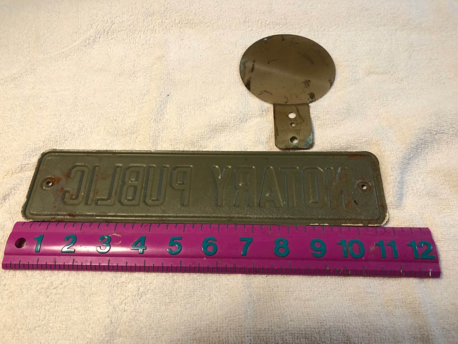 Vintage Notary Public- Pennsylvania License plate topper and Door Sign ...