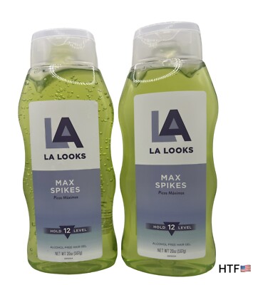 LA Looks Max Spikes Hold Level 12 Hair Gel 20oz - 2 Bottles | eBay