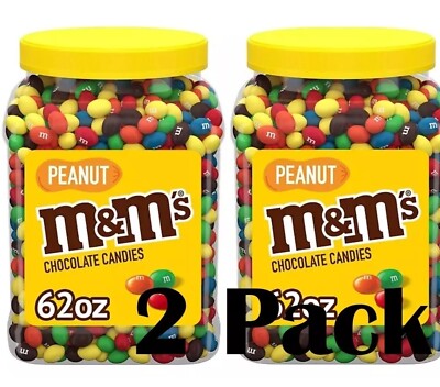 M&M'S Chocolate Candy Pantry Size, 3.87 Pound, Peanut, 124 Oz (2 Pack ...