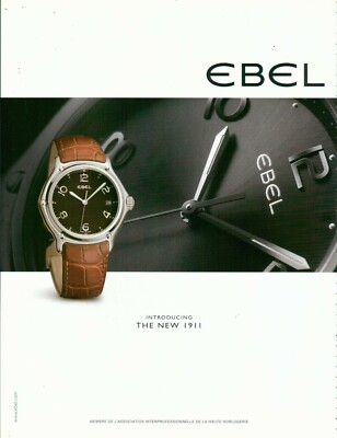 EBEL Watch Magazine Print Ad Jewelry Accessory 1911 VTG 2000 | eBay