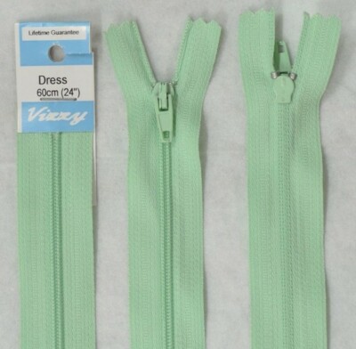 Vizzy Dress Zip, 60cm Colour 97 MINT, A Quality Brand Name Zipper | eBay