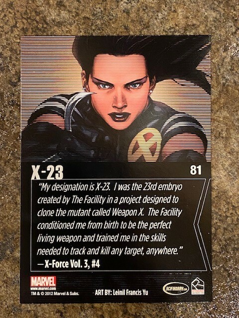 2012 Marvel Greatest Heroes Base #81 X-23 Red Foil😍💥* | eBay
