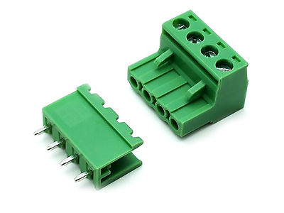 US Stock 10Set 2EDG 4 Pin 4P Plug-in Screw Terminal Block Connector 5 ...