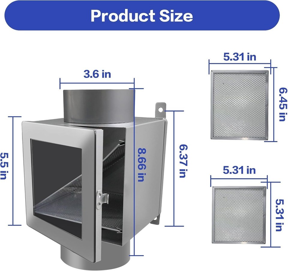Dryer Duct Lint Trap,Inline Dryer Lint Trap Box,lint trap for Dryer ...