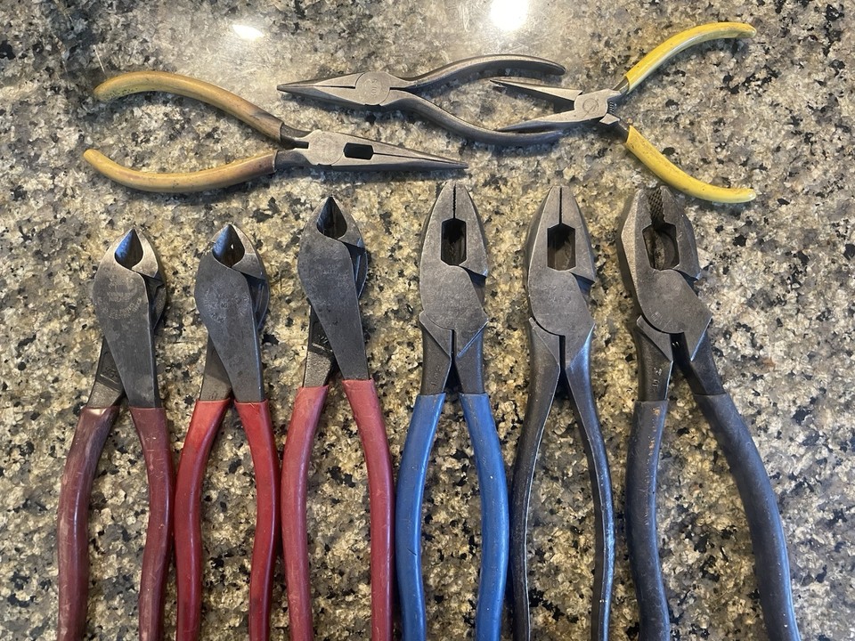 Lot Of 9 Klein Pliers | eBay