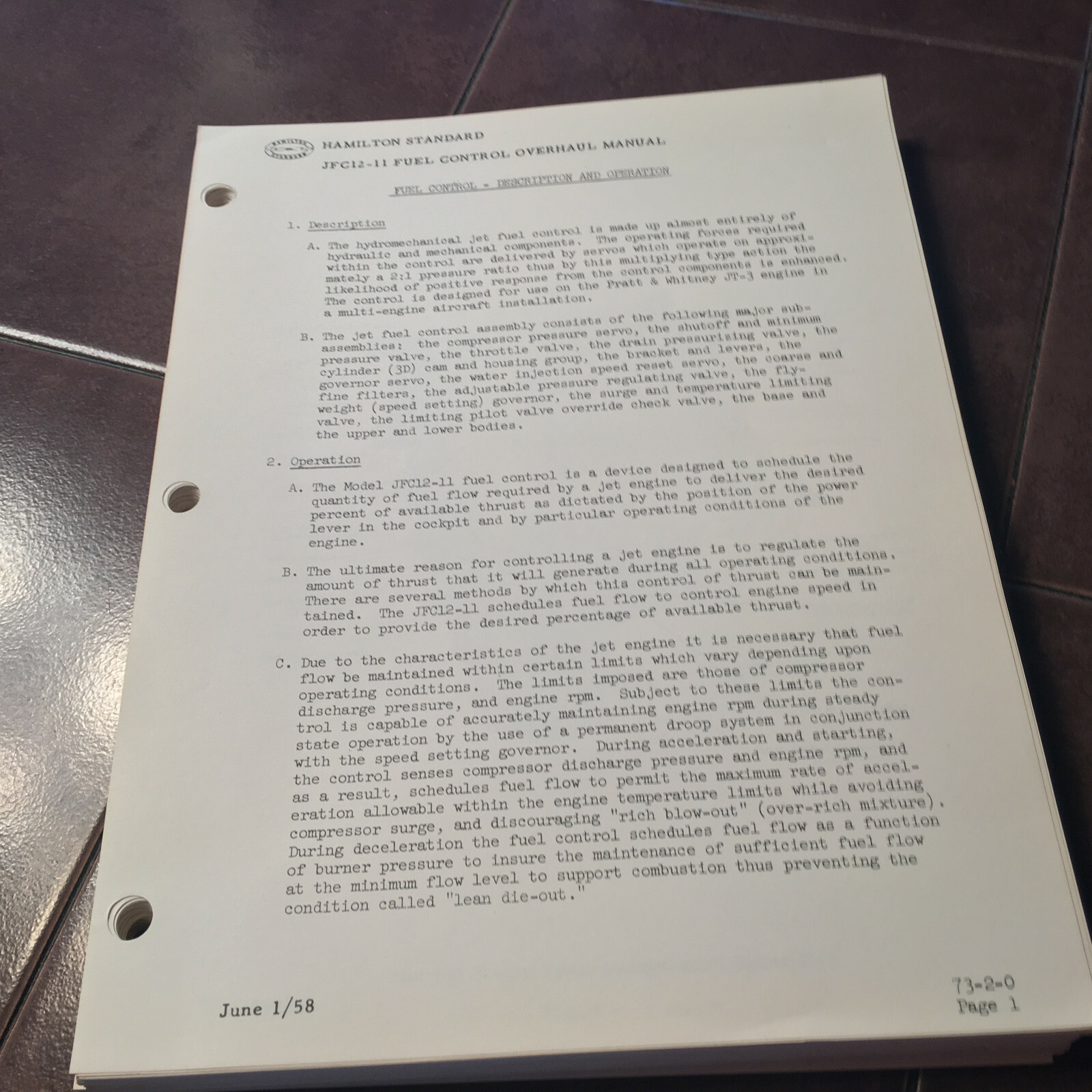 Hamilton-Standard JFC12-11 Fuel Control Overhaul Manual | eBay