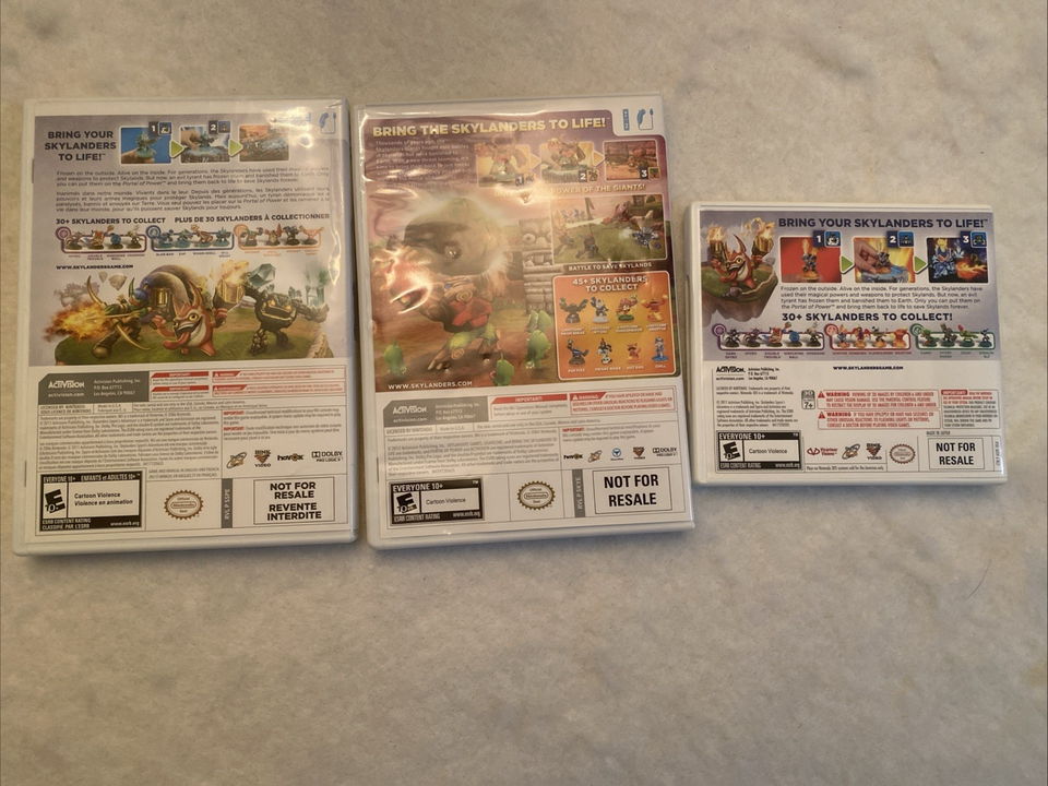 Skylanders Lot HUGE 71 FIGURES, 3 PORTALS, 3 GAMES, 70 Cards Included ...