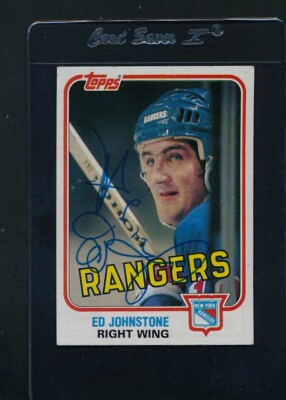 1981/82 Topps East #99 Ed Johnstone Rangers Signed Auto *C8875 | eBay