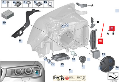 BMW X3 F25 Module pilote de phare au xénon 63117396127 7396127 NOUVEAU ...