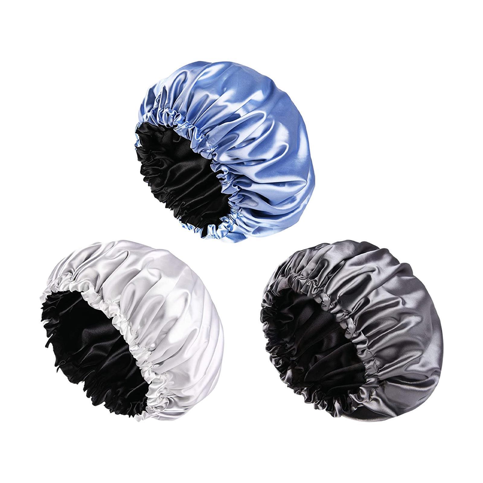 Women Satin Bonnet 36cm Elastic Satin Bonnet for All Hair Types Washing ...