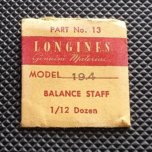 Longines 19.4 Balance Staff watch part | eBay