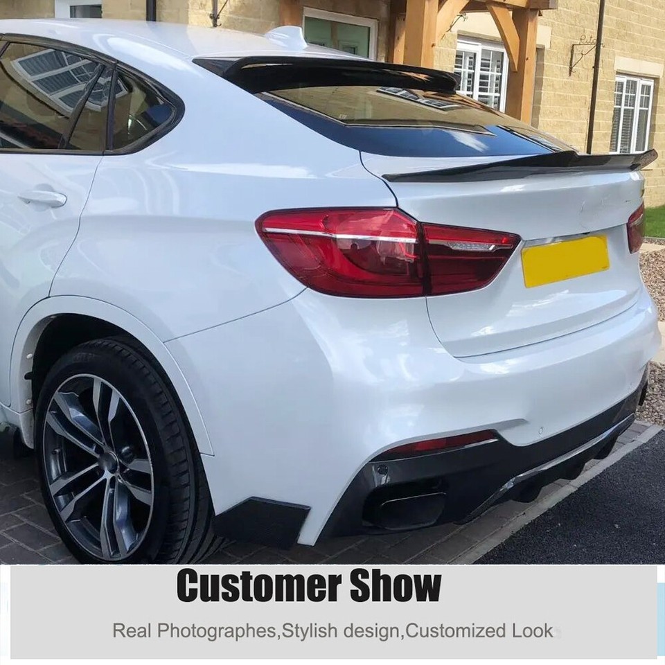 Real Carbon Rear Roof Spoiler Top Window Wing for BMW X6 F16 X6M F86 ...