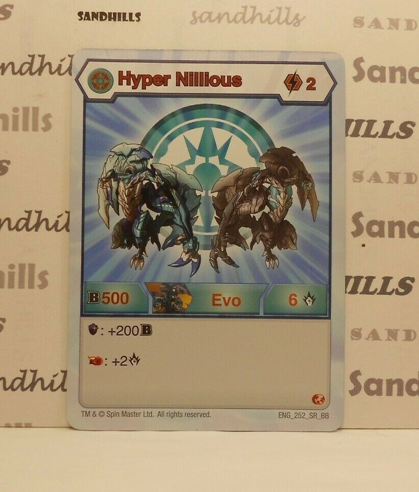 Bakugan Nillious Battle Planet White Haos B300 - Hyper Nillious Card ...