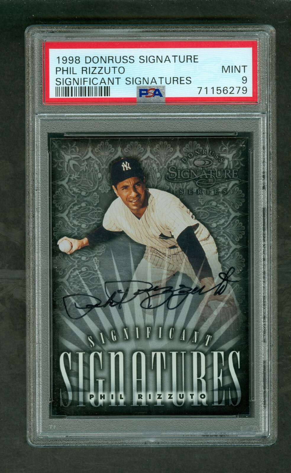 Phil Rizzuto 1998 Donruss Significant Signatures On Card Autograph PSA ...