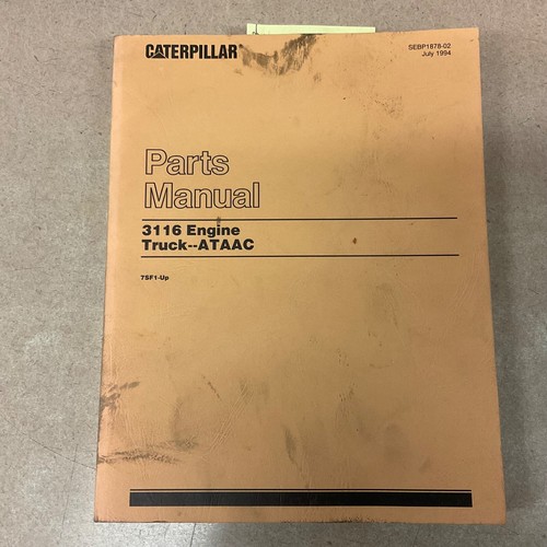CAT Caterpillar 3116 ATAAC PARTS MANUAL BOOK CATALOG ENGINE TRUCK ...