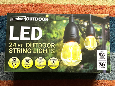 (Open Box) LUMINAR Outdoor 24ft. LED String Lights | eBay