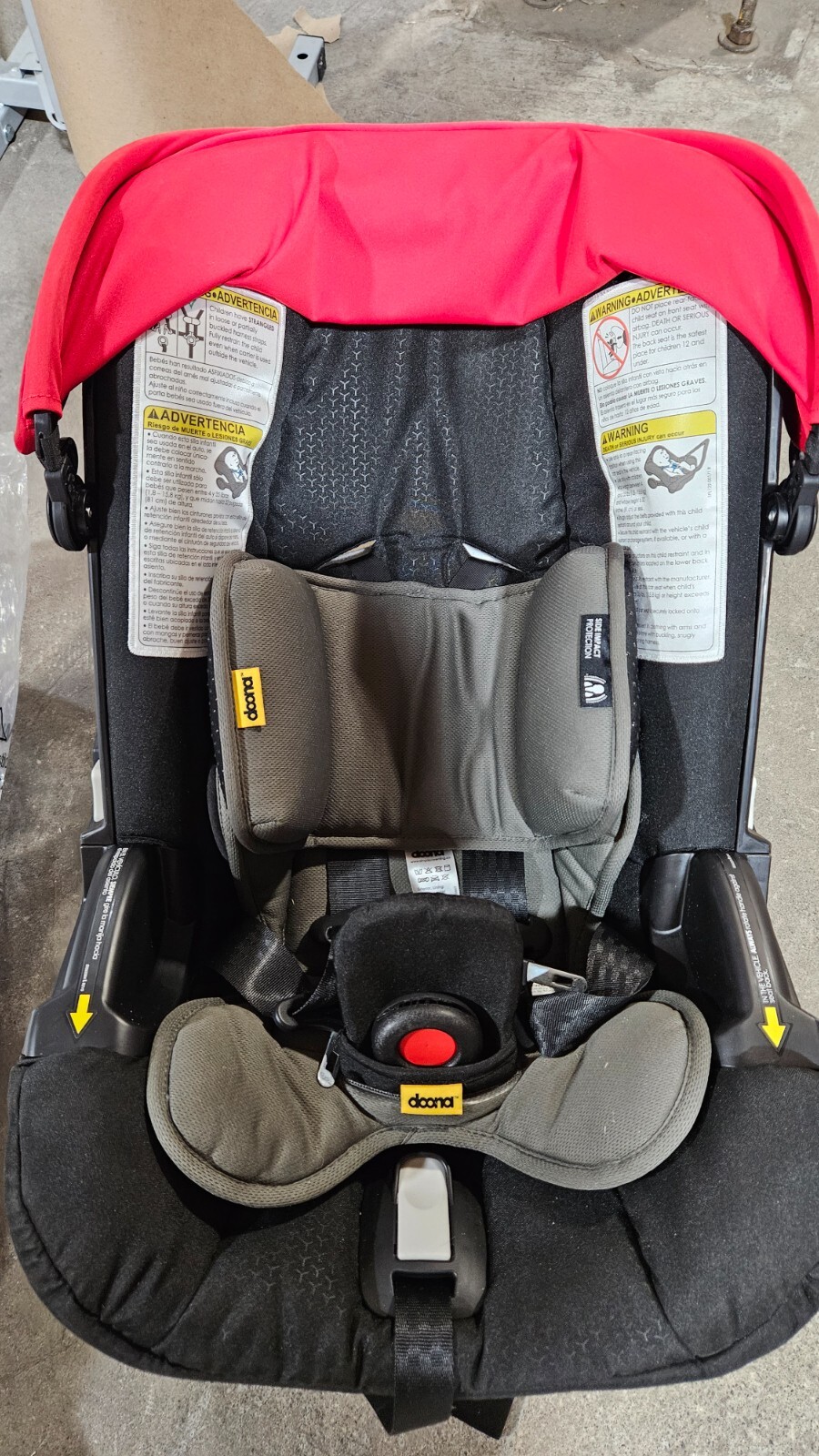 Open Box Doona Infant Stroller & Latch Base - Flame Red 4897055668127 ...