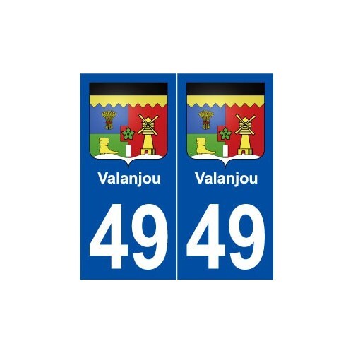 49 Valanjou blason autocollant plaque stickers ville | eBay