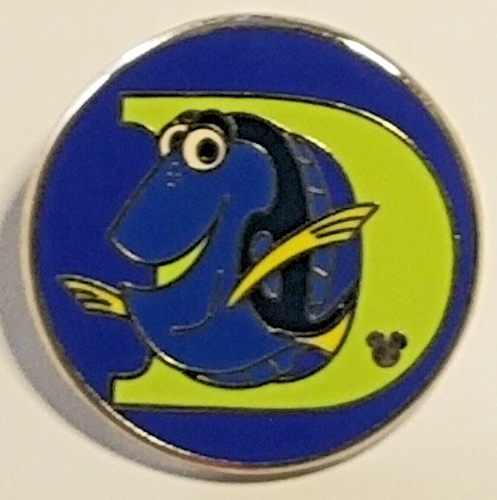 WDW 2008 Hidden Mickey Ser. 3 Alphabet Nemo Dory Fish Letter D Disney ...