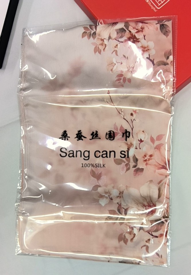 Brand new in box 100% silk scarf pink floral design CG B03 | eBay UK