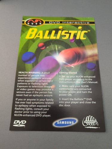 * Ballistic (Samsung Nuon DVD Interactive) Complete CIB | eBay