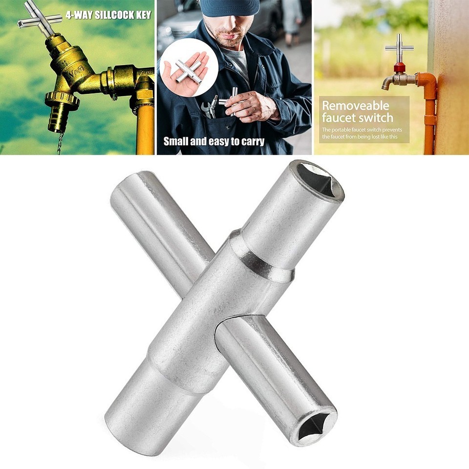 Brand New Sillcock Keys For Hose Bib Key Silver Steel Utility Valve ...