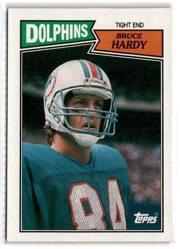 1987 Topps Football #239 Bruce Hardy Miami Dolphins | eBay