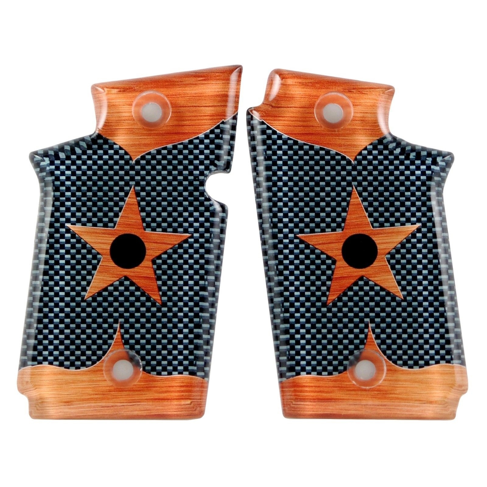 Custom P938 Ambidextrous SPD Acrylic Grips Star CF Print | eBay