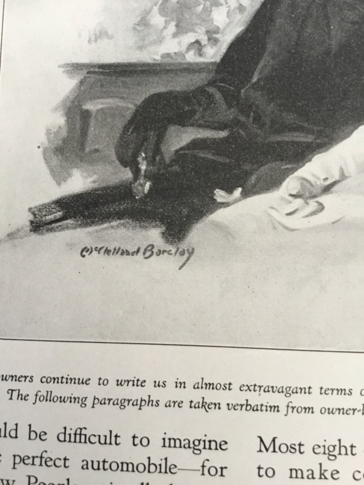 Peerless 1923 vintage print ad 1920s illustrated car large McClelland ...