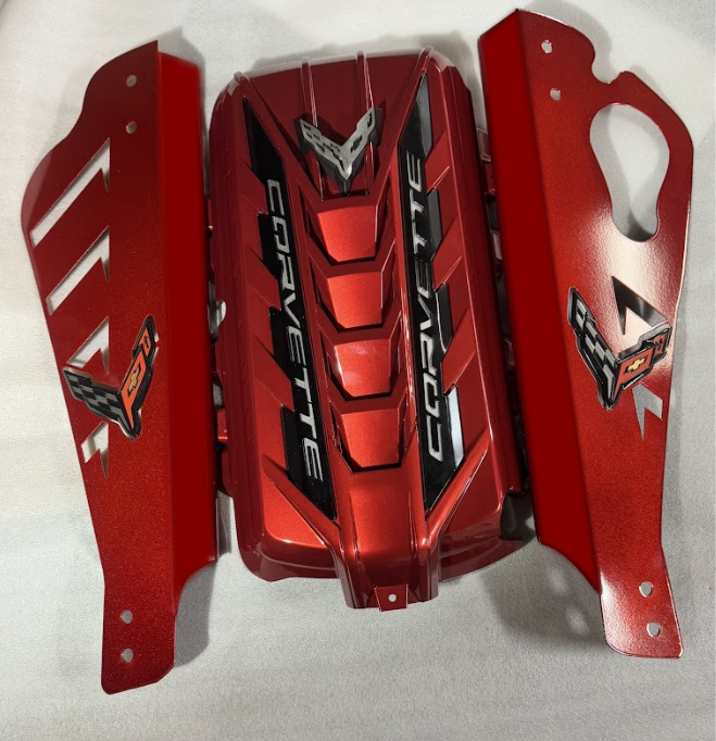2020-2025 C8 Corvette HTC Engine Appearance Package Edge RED Metallic ...