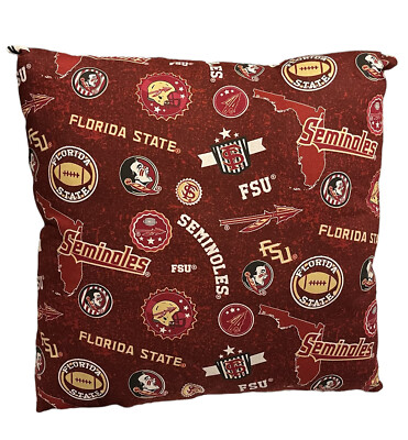 HANDMADE 16 X 16 ACCENT THROW PILLOW~FOOTBALL~FSU~SEMINOLES | eBay
