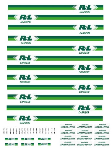 HO Scale Truck / Trailer Decals. " R & L Carriers " | eBay