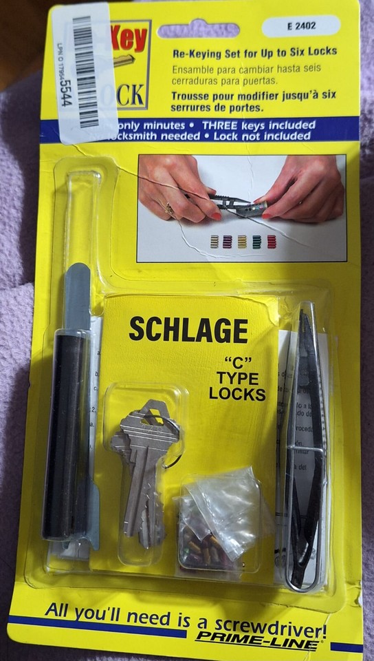 Schlage Type 'C' Re-Key Lock Kit: 5-Pin Tumbler Sets with 3 Pre-cut ...