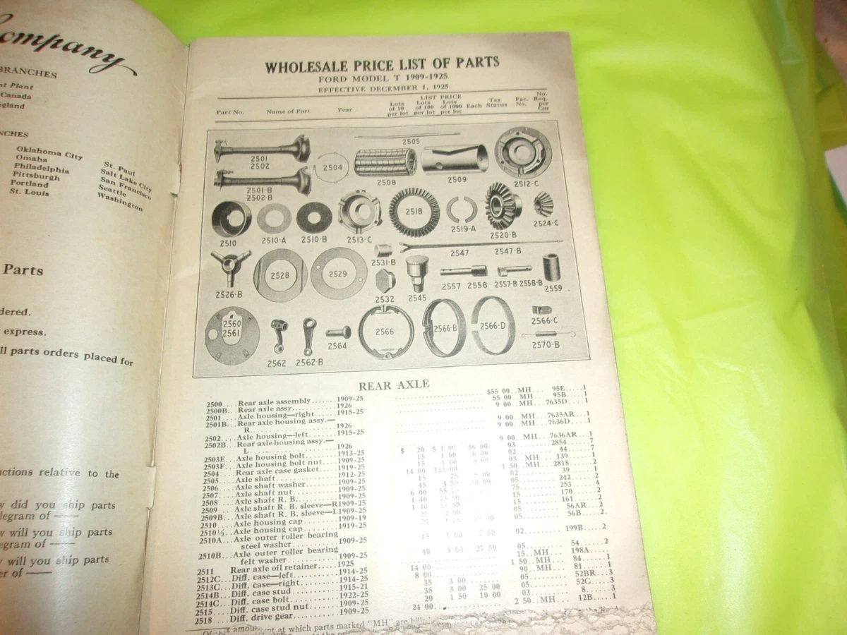 Ford Model T Parts Ebay