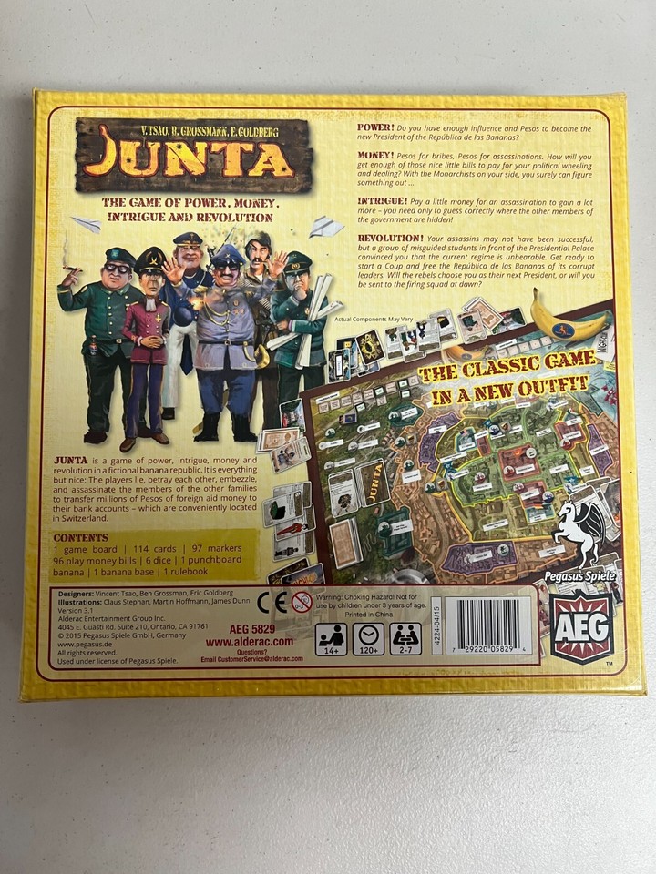 Junta Board Game - AEG Games - Brand New In Shrink Wrap | eBay