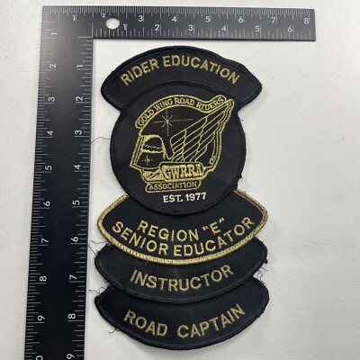 HONDA GWRRA GOLD WING ROAD RIDERS 5 Patches Sewn Together Motorcycle ...
