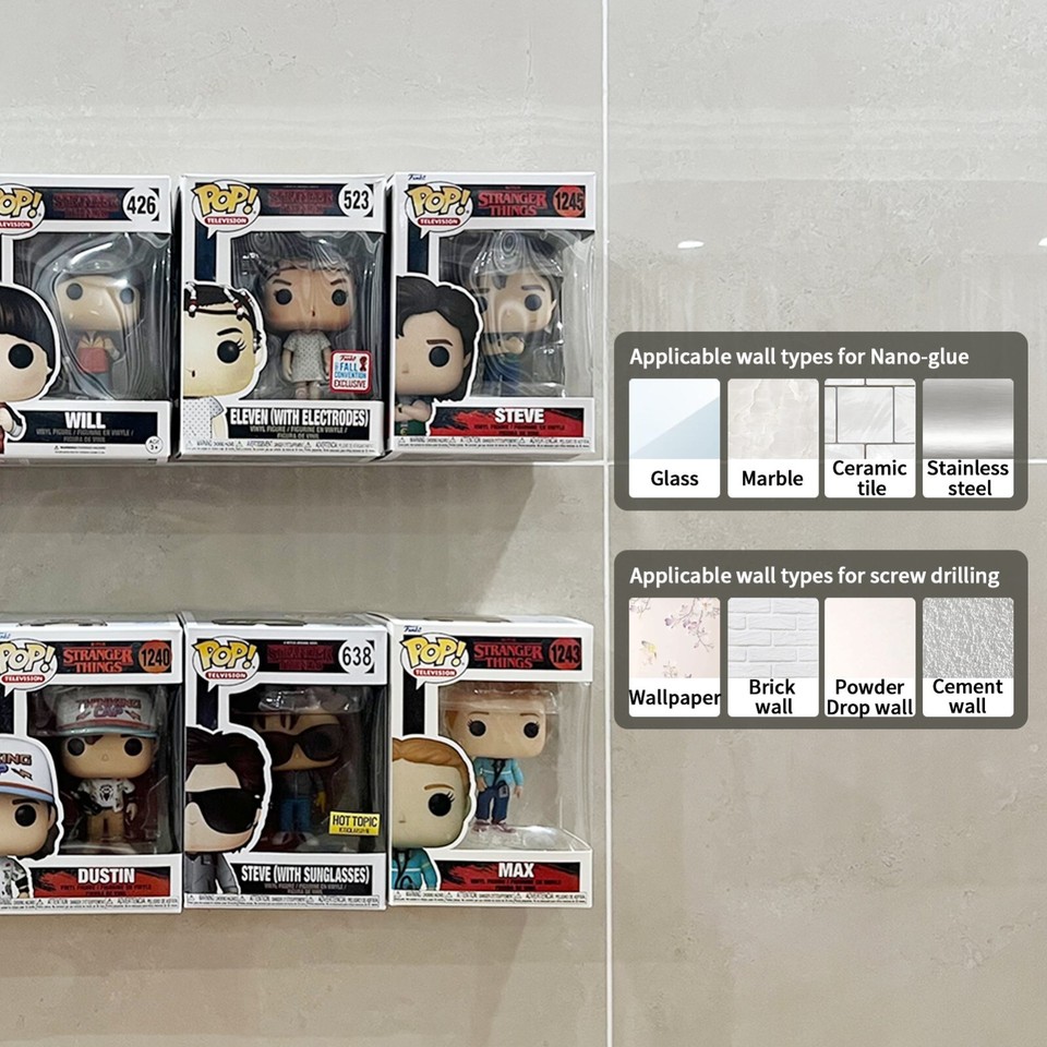 10 PCS Acrylic Floating Funko pop display Case in-The-Box Wall Mounted ...