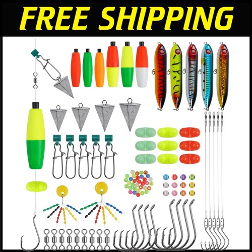 Complete Catfishing Essentials: 157pcs Tackle Kit with Hooks, Rattles ...