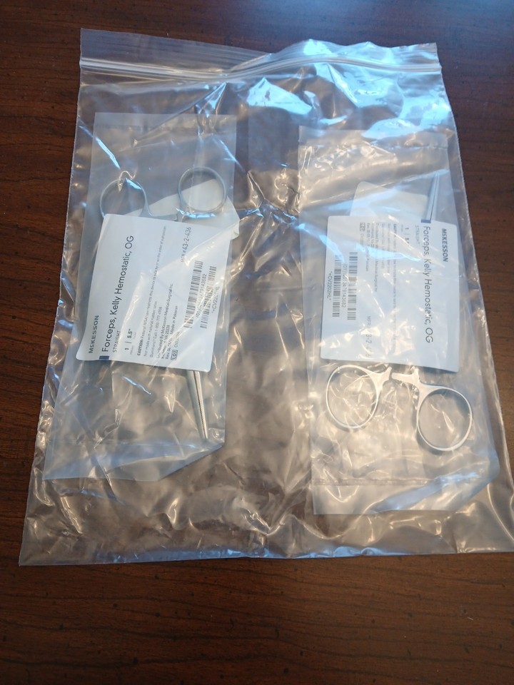 McKesson Hemostat Forceps Kelly Straight 5-1/2" Pack of 2 NEW SEALED | eBay