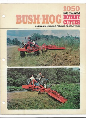 Original Bush Hog Model 1050 Side Mounted Rotary Cutter Sales Brochure ...