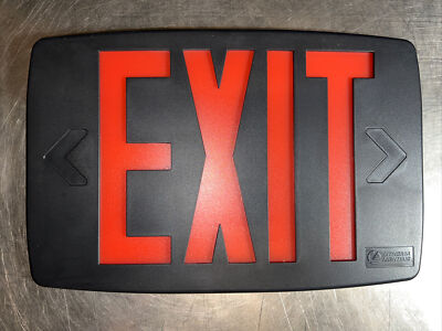 LITHONIA LIGHTING EXIT SIGN REPLACEMENT FACE PANEL RED LETTERS Nos ...