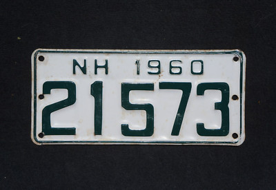 1960 New Hampshire BOAT License Plate | eBay
