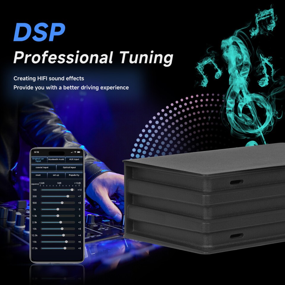 CAR AUDIO DSP AMPLIFIER CAR 4-CHANNEL DSP EQ BLUETOOTH 4-CHANNEL ...