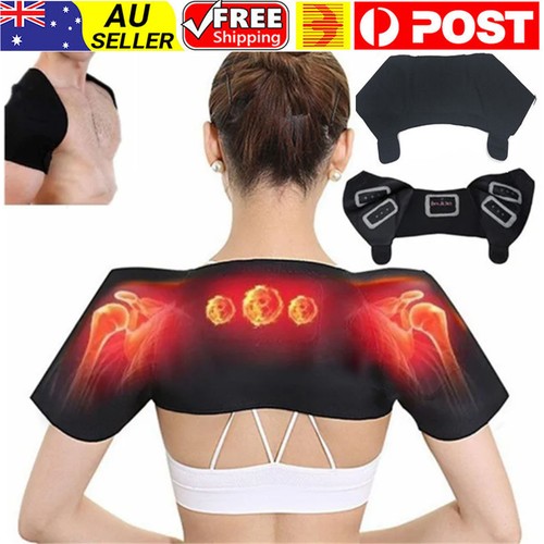Tourmaline Double Shoulder Brace Support Self Heating Magnetic ...