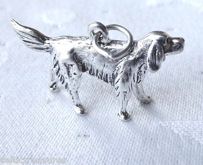 .925 Sterling Silver 3D Irish Setter Dog Charm with jump ring | eBay